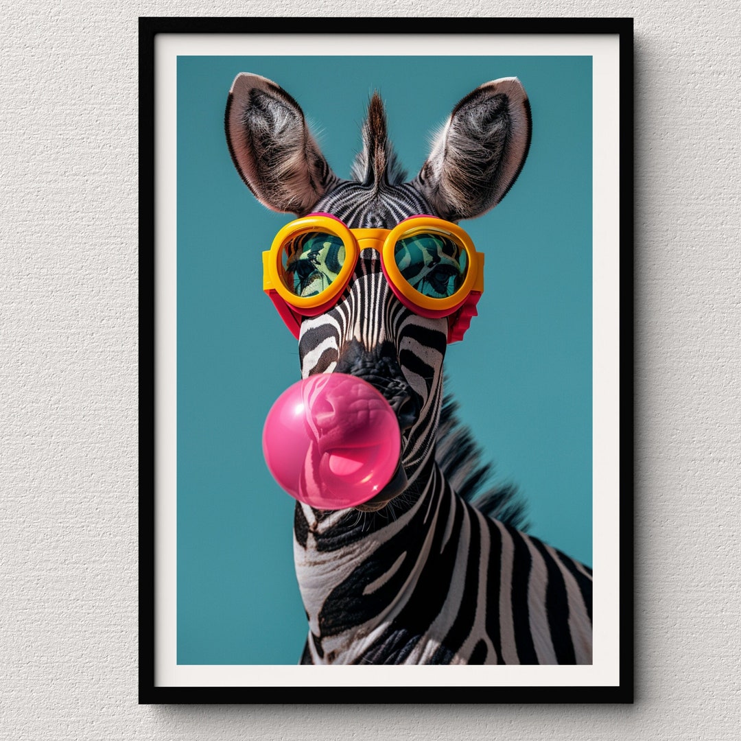 Zebra Modern, Sunglasses | Wall Art for the Animal Lover, Aesthetic ...
