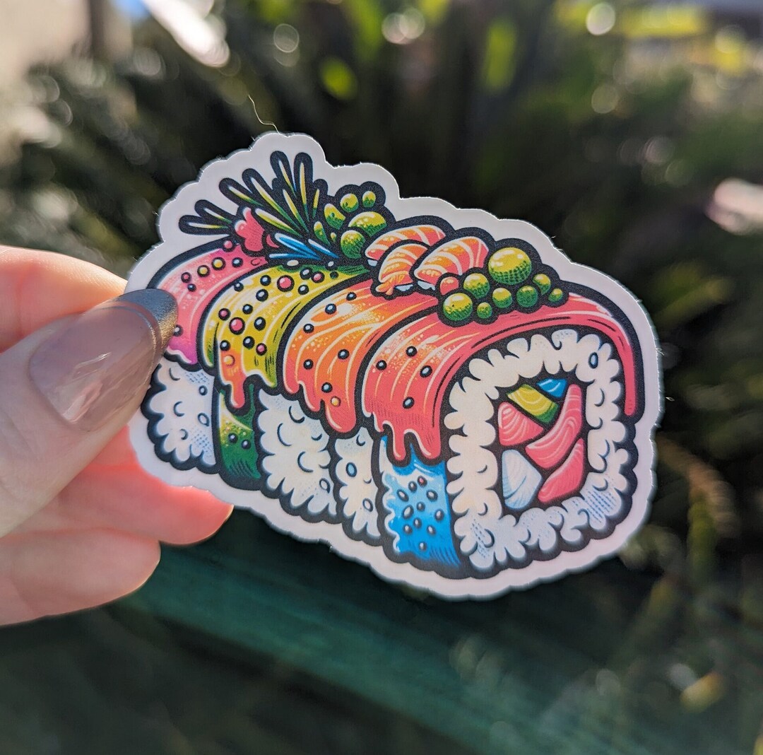 Sushi Roll Sticker - Etsy