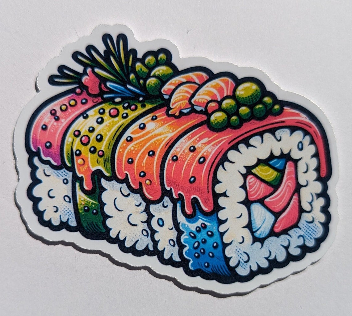 Sushi Roll Sticker - Etsy