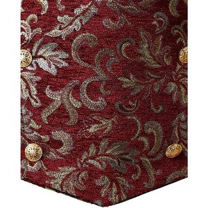 Red Floral Steampunk Vest Gothic Paisley Victorian Waistcoat ...