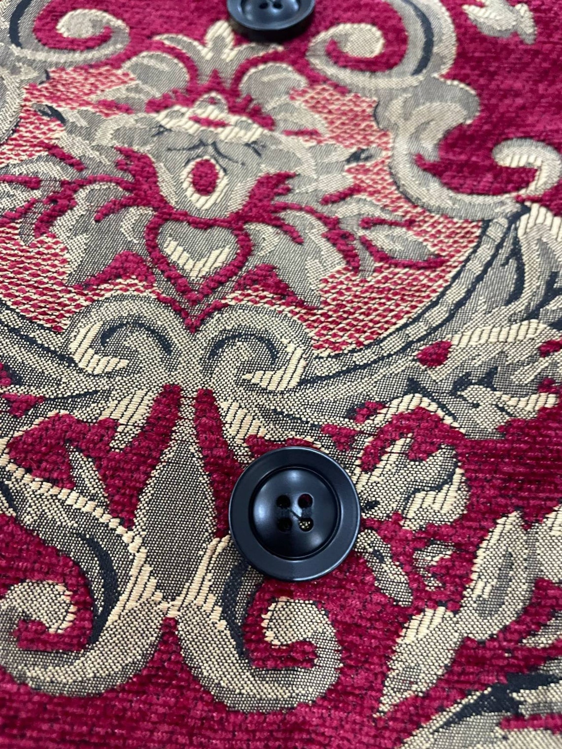 Red Floral Steampunk Vest Gothic Paisley Victorian Waistcoat ...