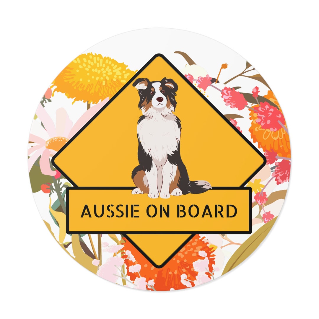 Car Sticker AUSSIE ON BOARD red Tri - Etsy