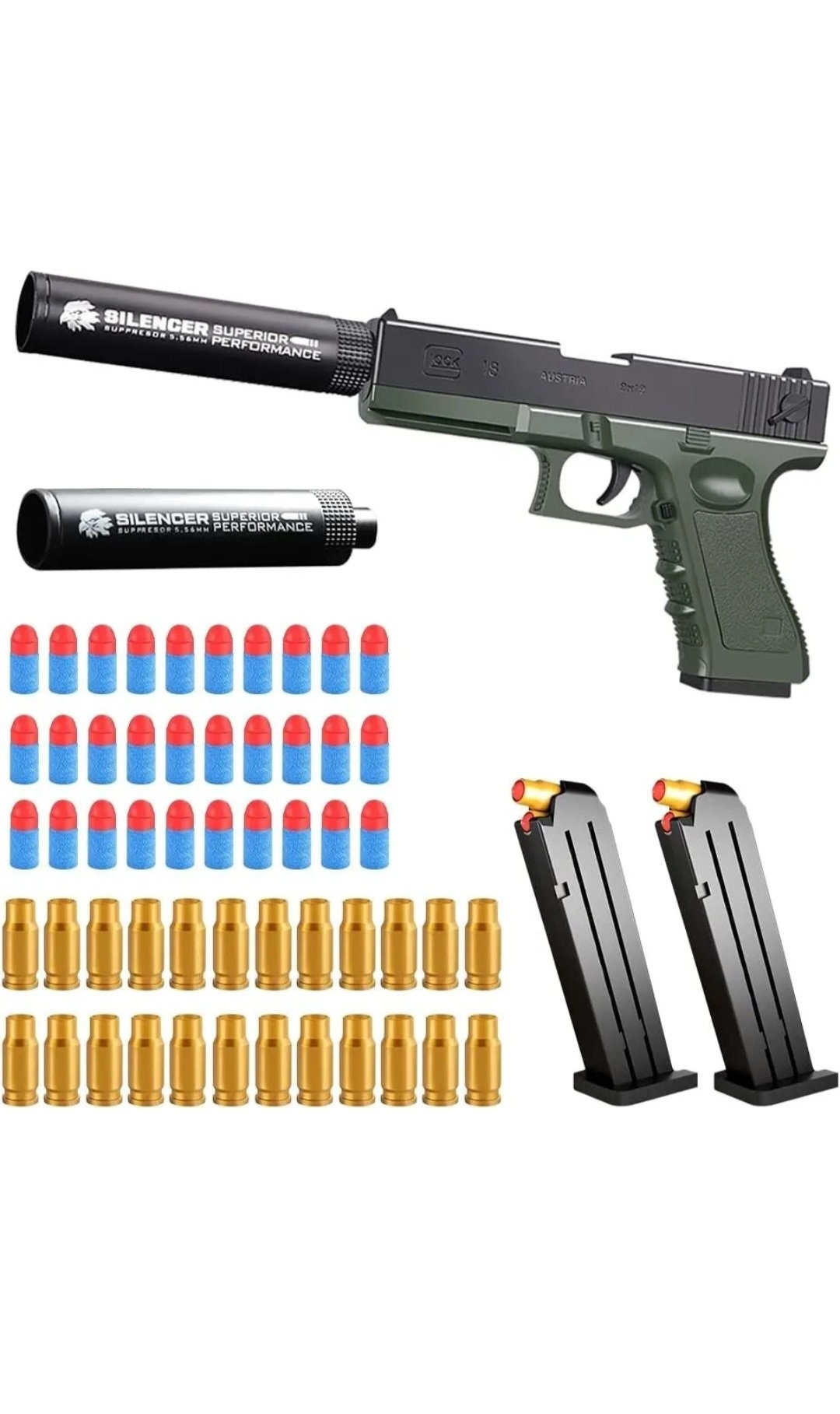 Toy Glock Pistol With Ejection for Children 30 Bullets - Etsy Australia