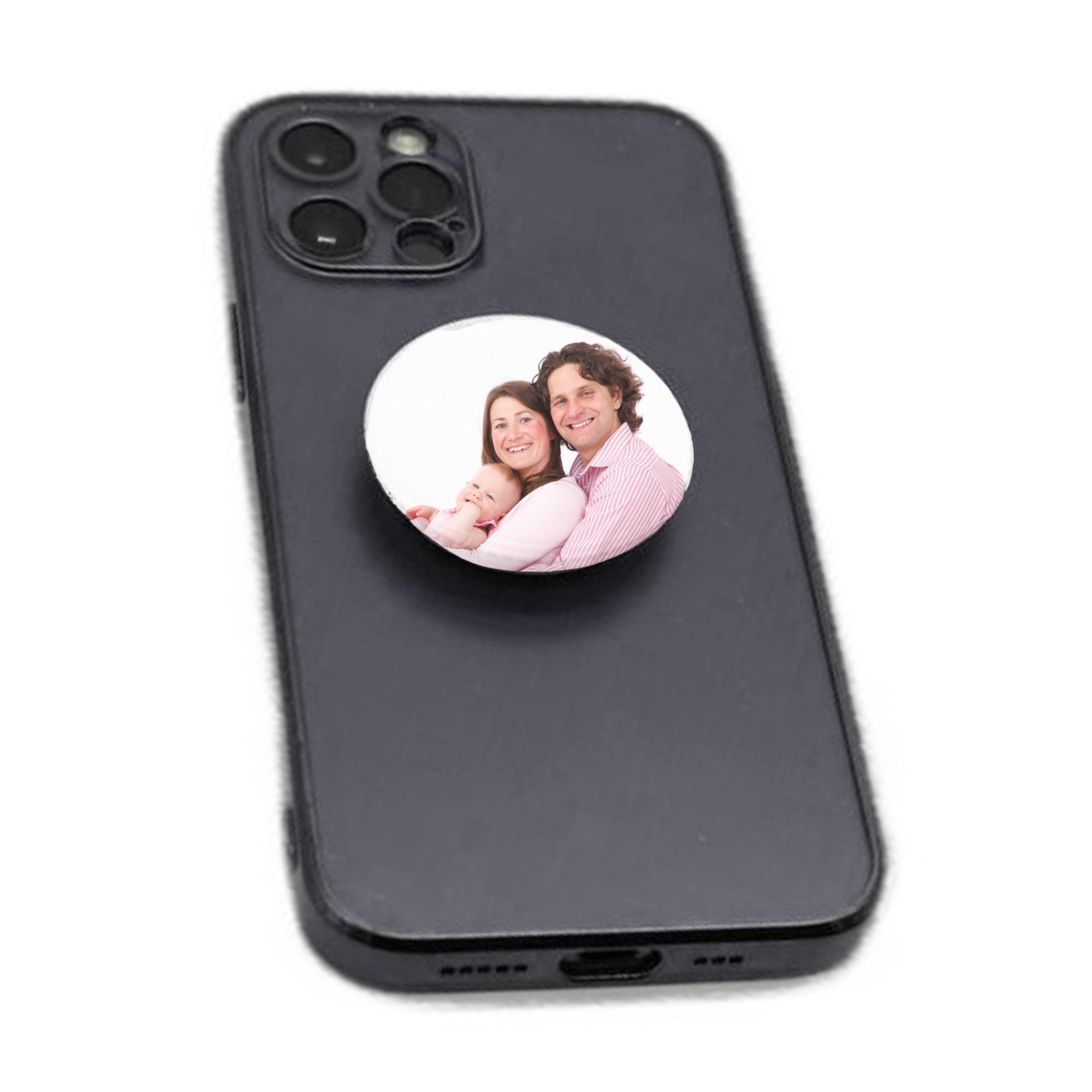 Personalized Phone Grip • Black Custom Phone Grip • Personalized Gift ...