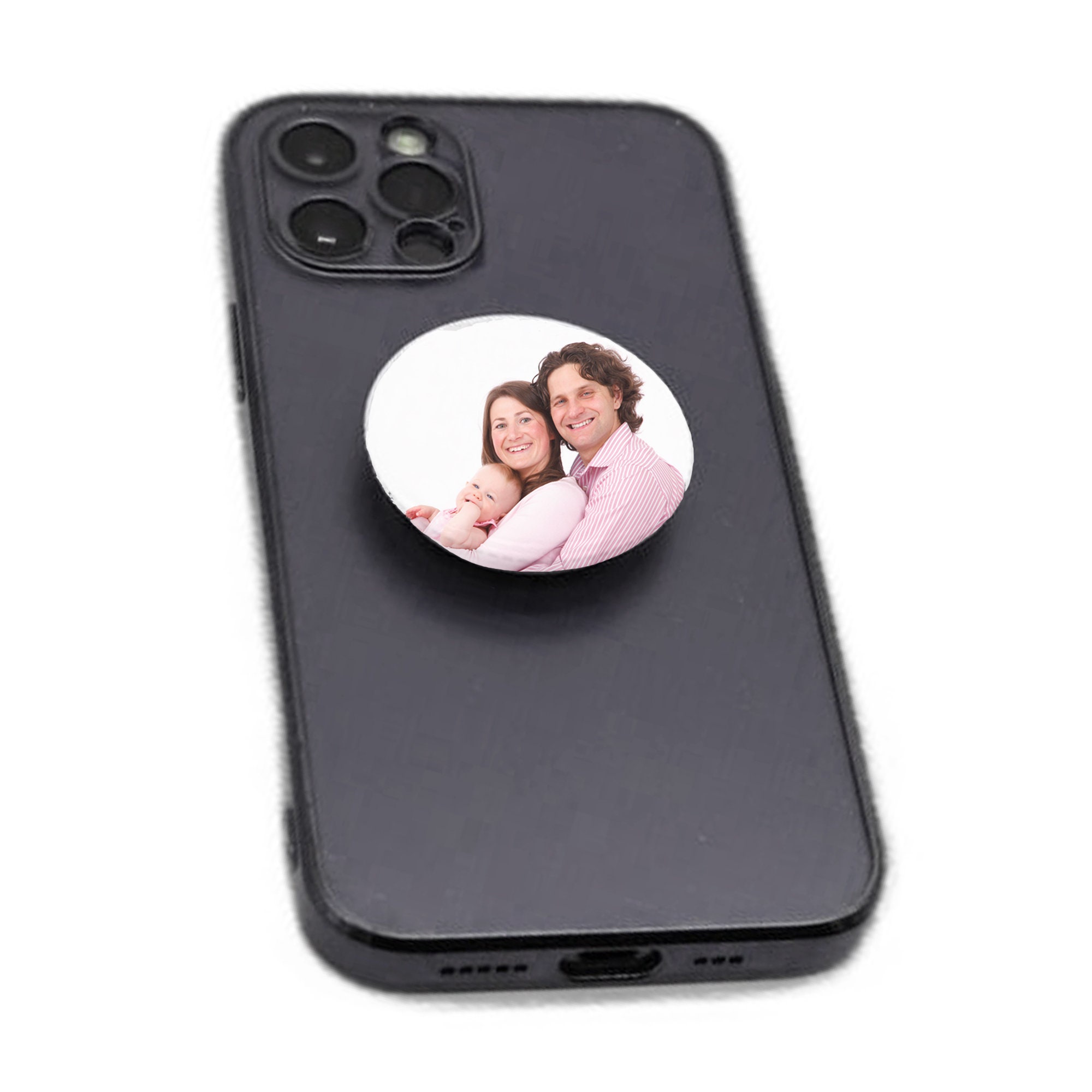 Personalized Phone Grip • Black Custom Phone Grip • Personalized Gift ...