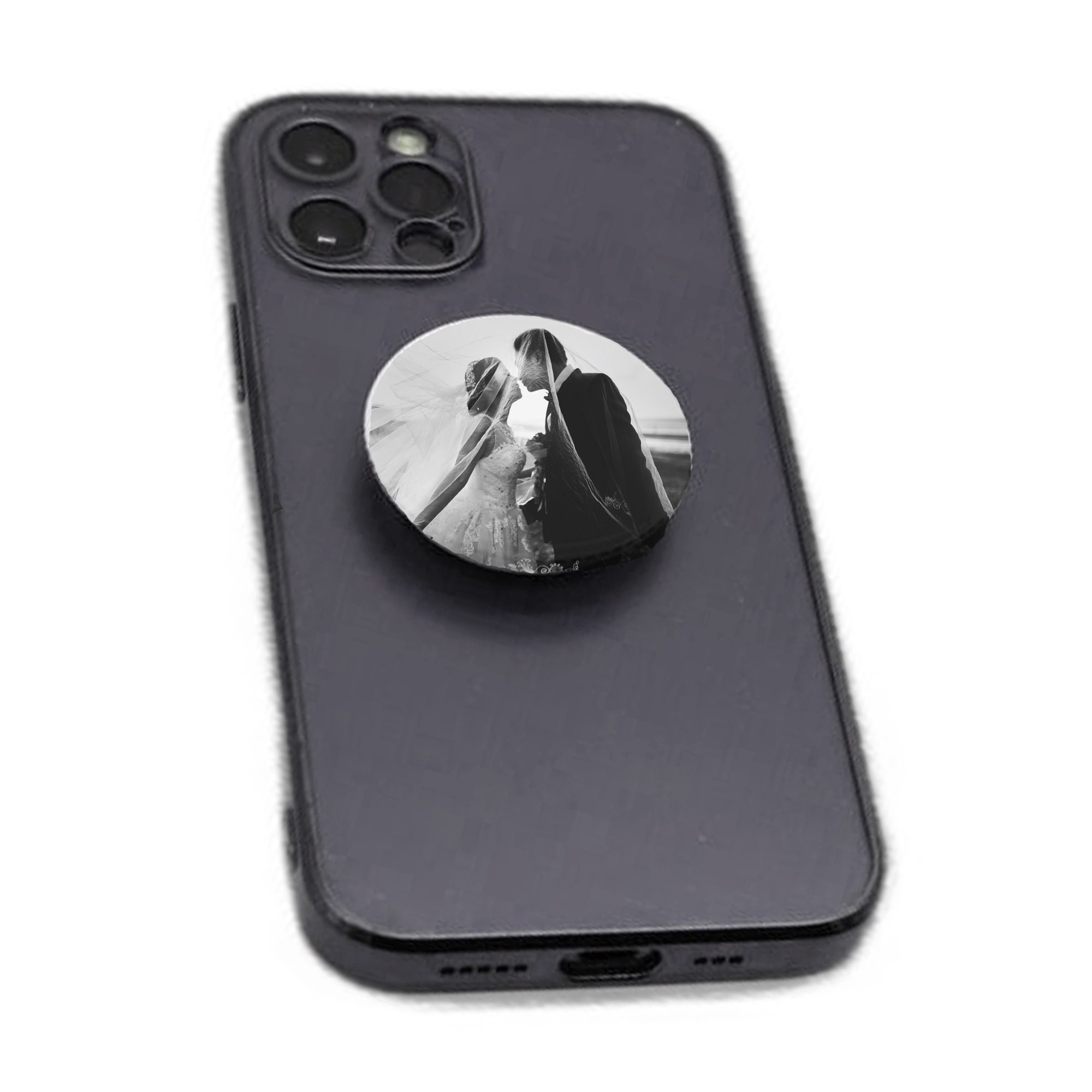 Personalized Phone Grip • Black Custom Phone Grip • Personalized Gift ...