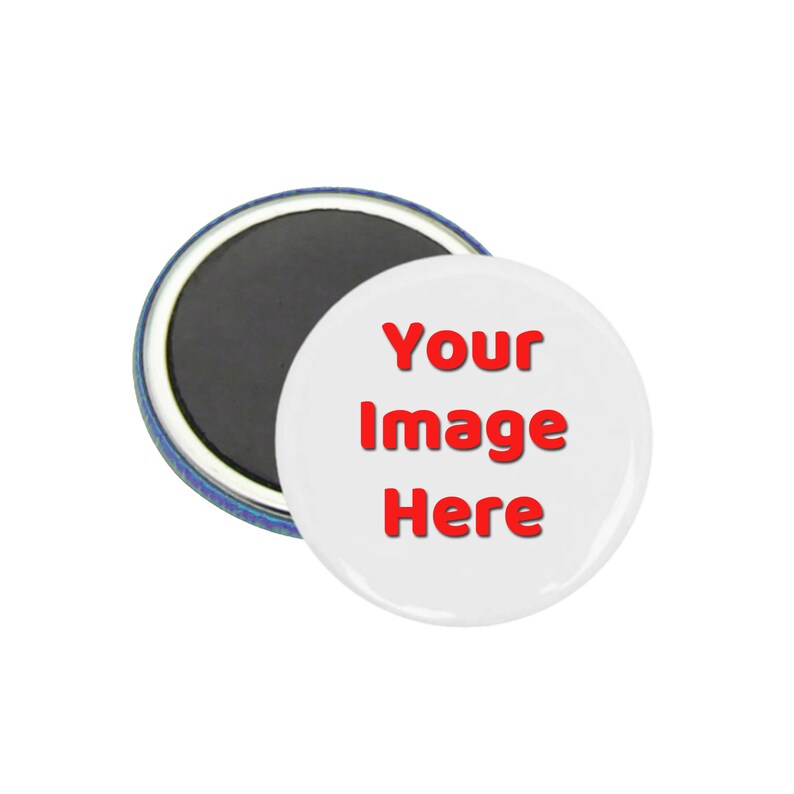 6 Metal Magnets • 1.73" • Personalized Round Photo Magnet ...
