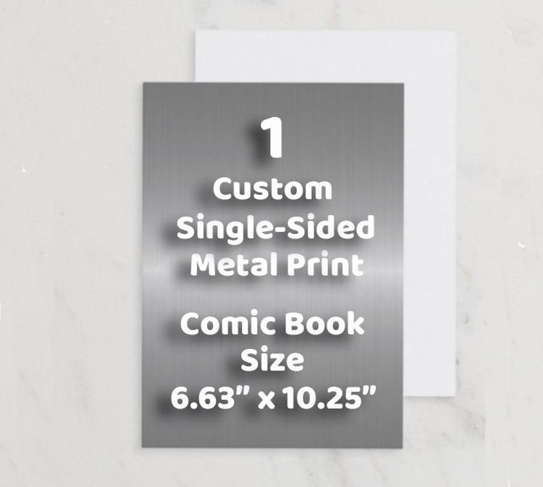 Custom Metal Comic Cover Size Print • Square Corners • 6.63" X 10.25 ...