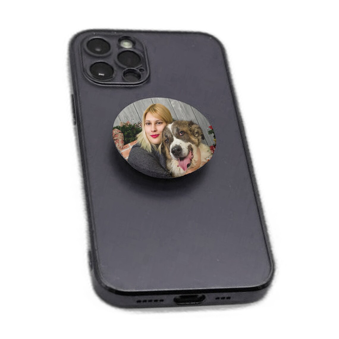 Personalized Phone Grip • Black Custom Phone Grip • Personalized Gift ...