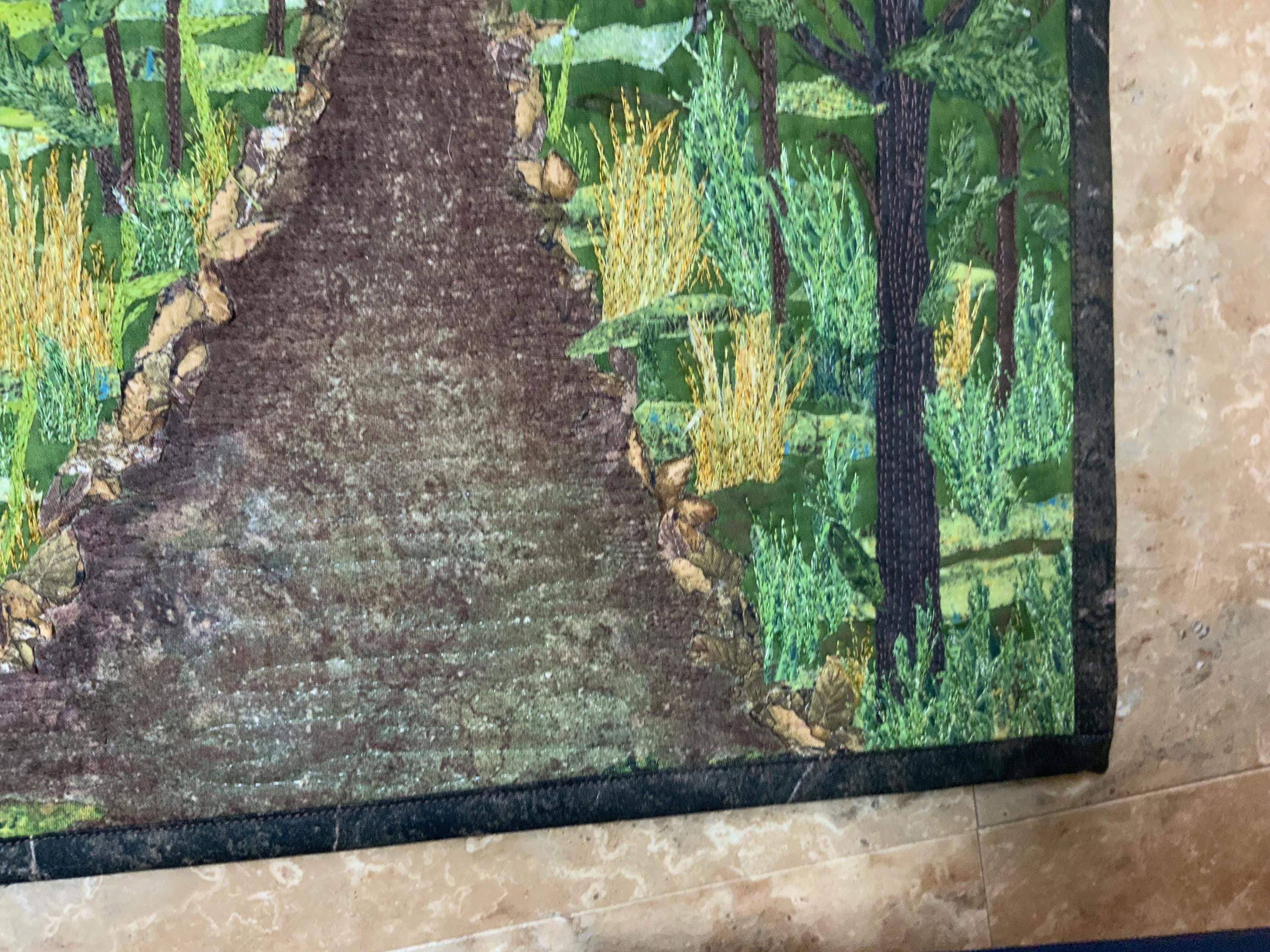 117 Forest Path 16x20 Fabric Landscape - Etsy