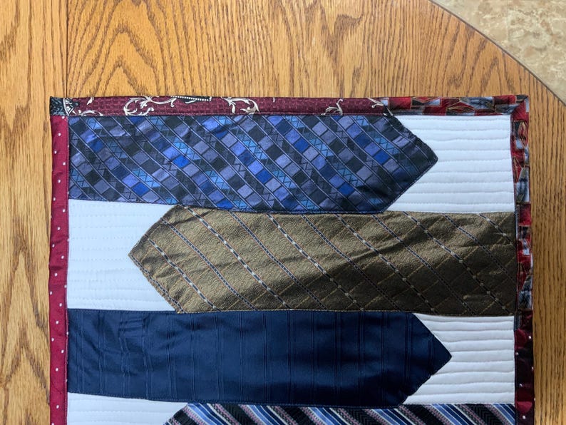 Tie Tablerunner Upcycled. 16x35 - Etsy