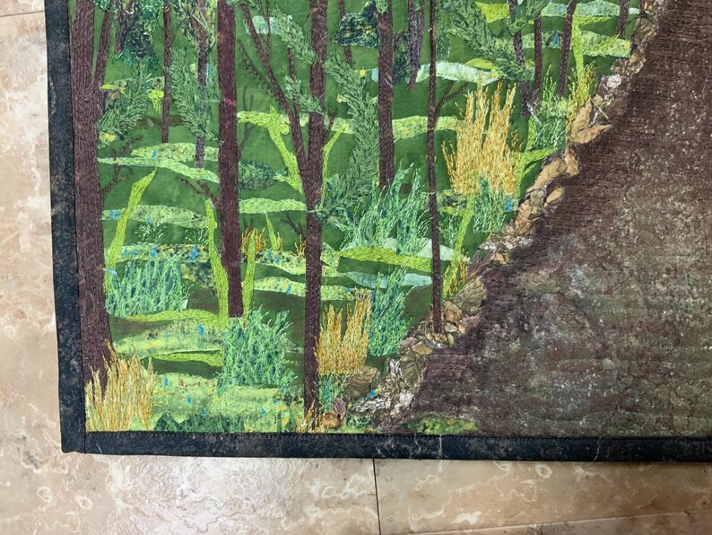 117 Forest Path 16x20 Fabric Landscape - Etsy