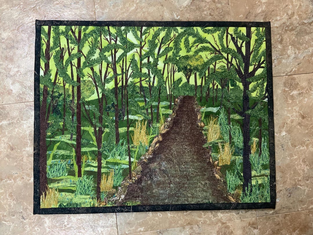 117 Forest Path 16x20 Fabric Landscape - Etsy