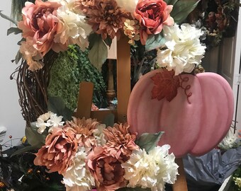 Fall 16 Inch Round Grapevine Wreath - Etsy