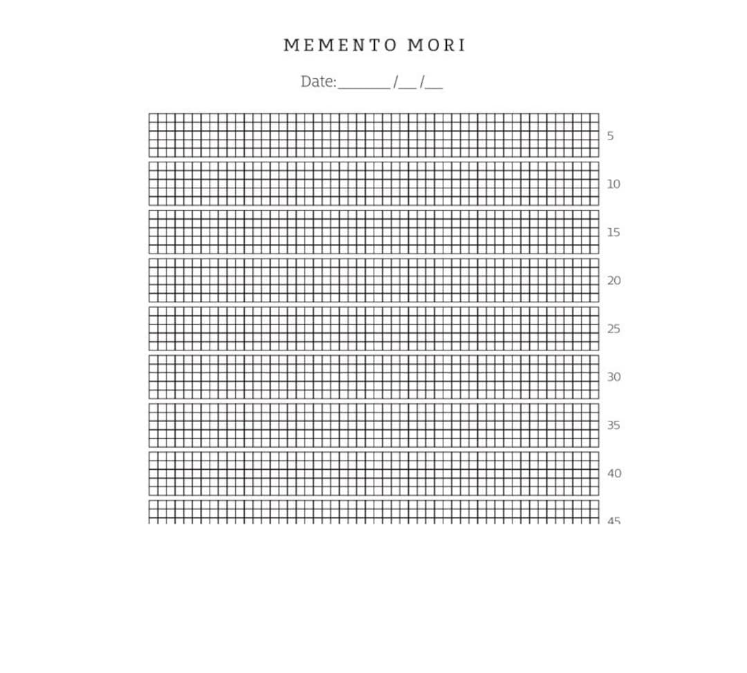 Printable Memento Mori Calendar - Etsy
