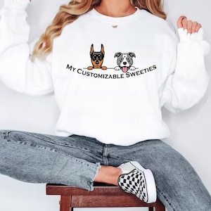 Custom Dog Shirt, Personalized Dog Ears Sweatshirt With Name, Custom ...