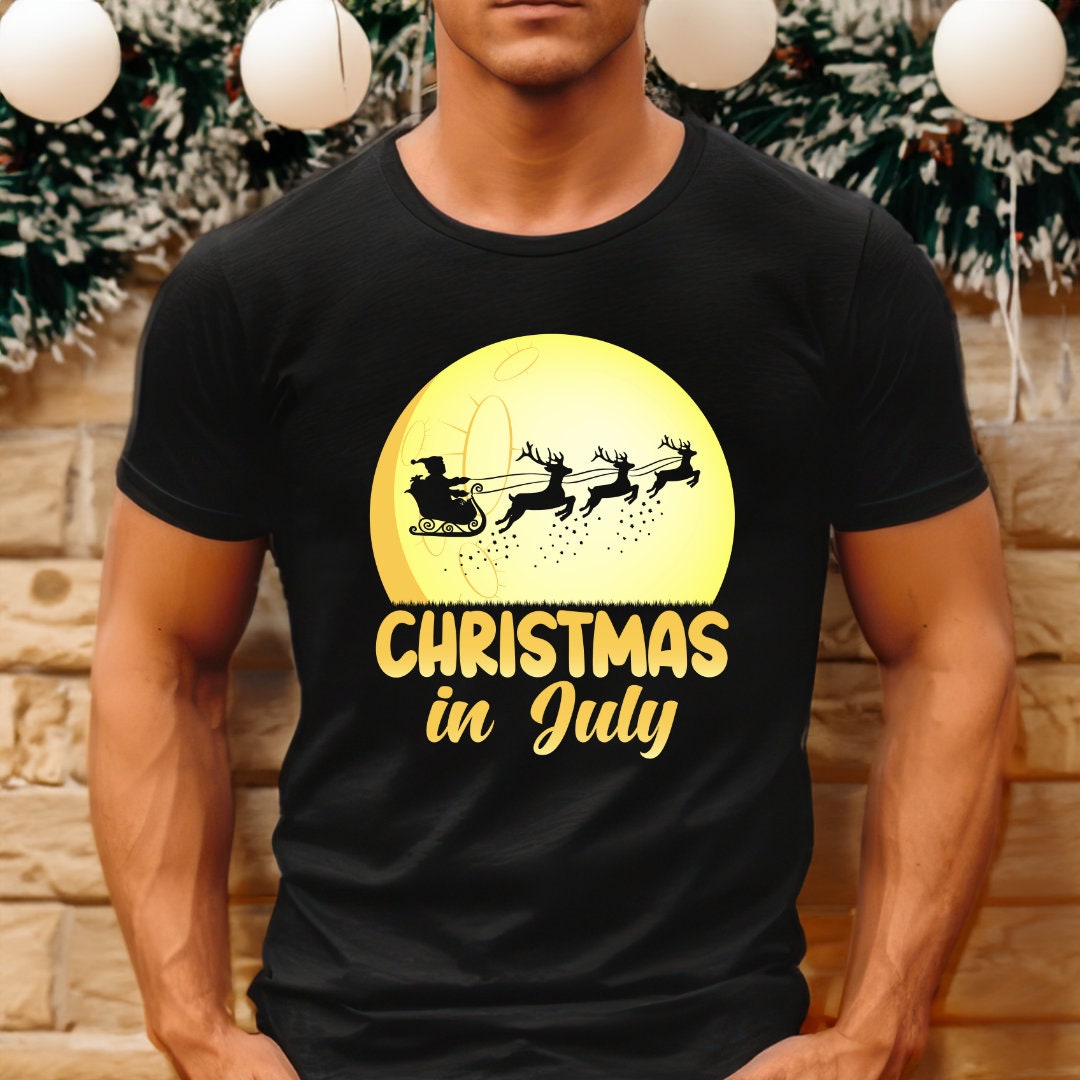 Christmas in July Shirt, US Flag Christmas in July Shirt, Holiday Santa ...