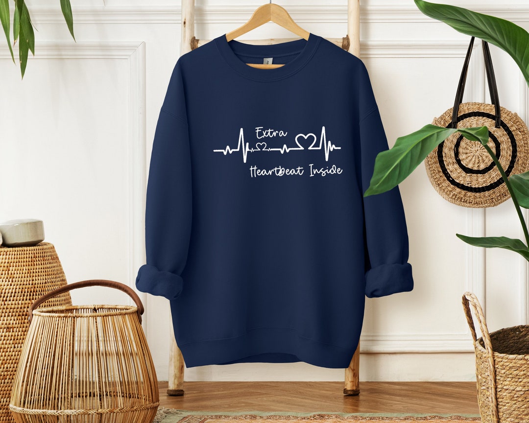 Extra Heartbeat Inside T-shirt: Baby Announcement Pregnancy Reveal - Etsy