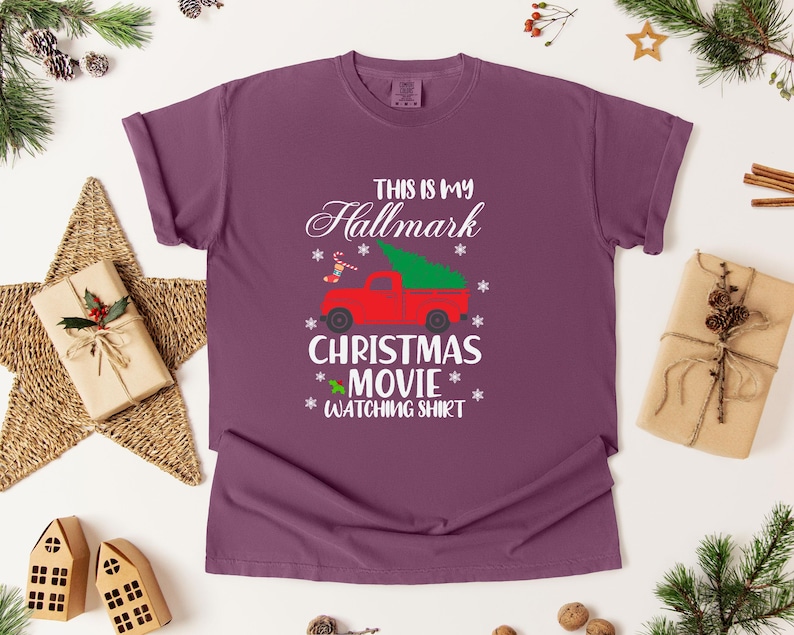 Comfort Colors Hallmark Christmas Movie Watching T-shirt - Etsy