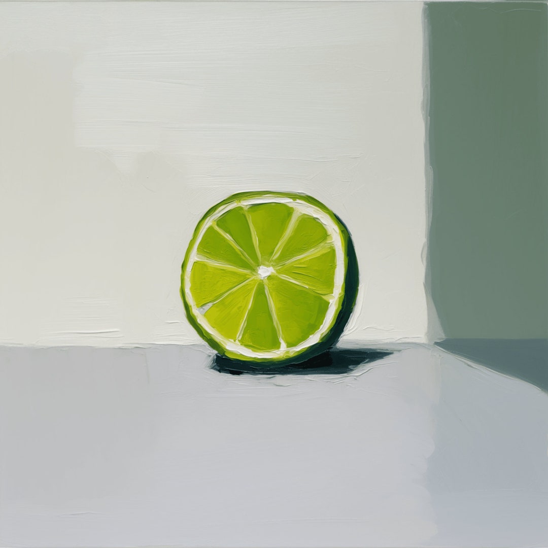 Lime Art Print | Oil Painting - Etsy