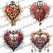 Victorian Heart Lock and Key Clipart, Vintage Valentine's Day PNG Clip ...