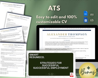 ATS Friendly Resume Template for Google Docs, Word and Pages Resume ...