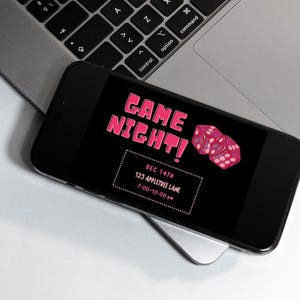 Galentine's Party Night Editable Invitation Template, Girls Game Night ...