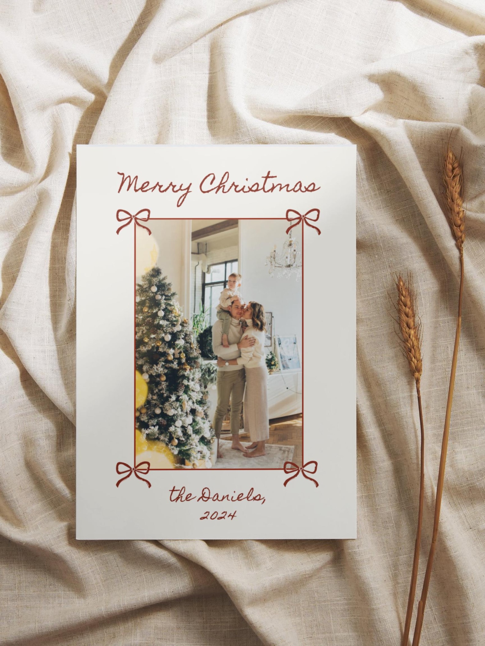 Editable Christmas Card | Christmas Greeting Card Template | Holiday ...