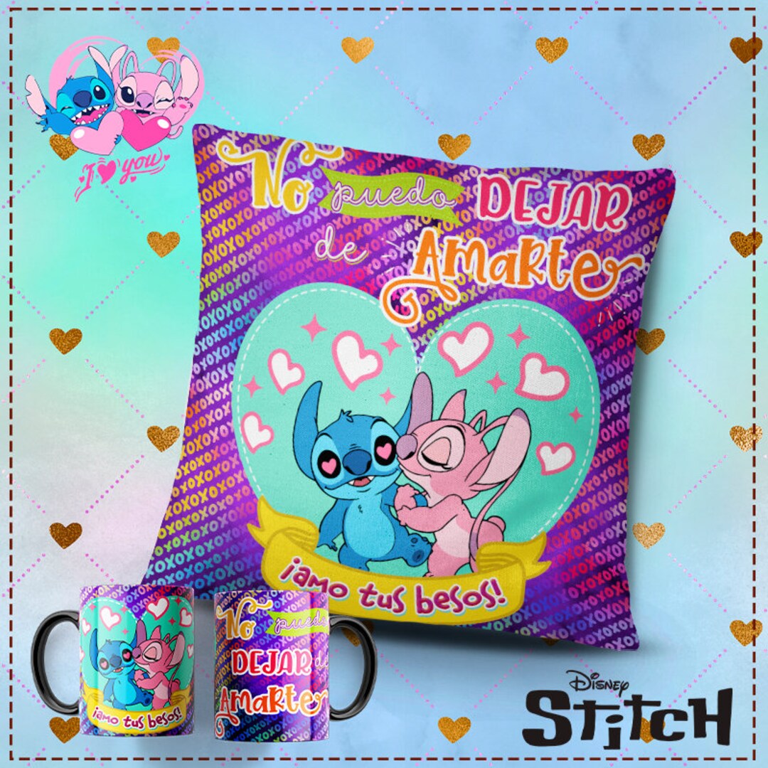 16 Pack of Stitch and Angela MUG AND CUSHION Template, Cartoons Mug ...