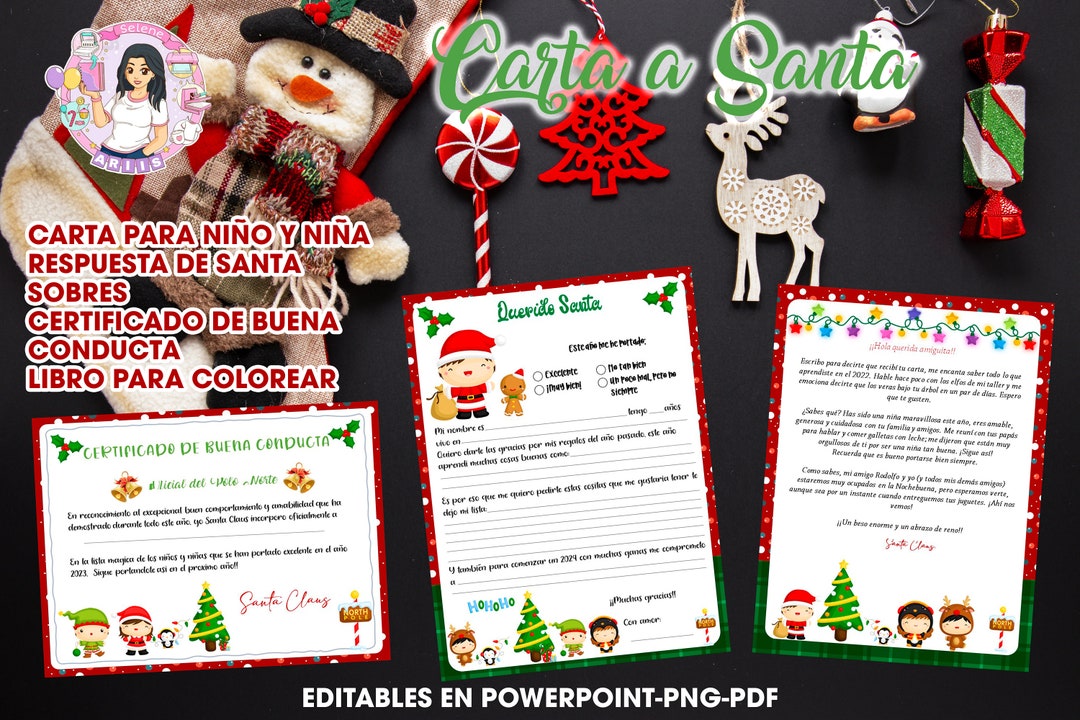 EDITABLE Letter From Santa, Printable Santa Response, North Pole Mail ...