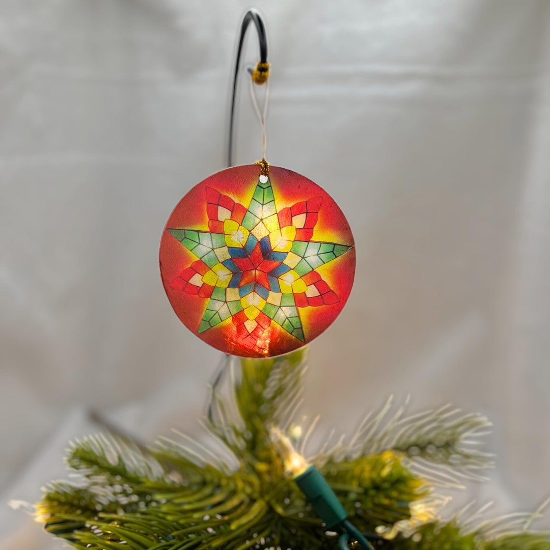 Christmas Lantern / Pasko Capiz Shell Parol Star Filipino Ornament ...