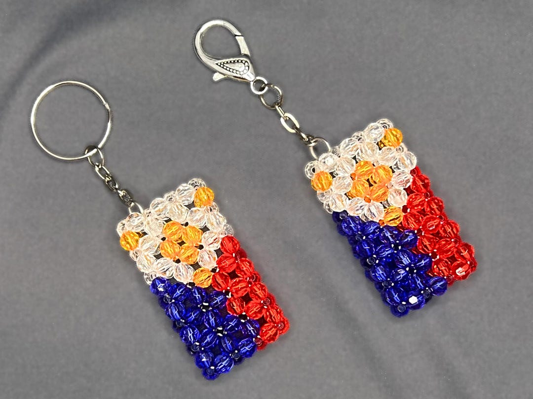 Handmade Beaded Filipino Flag Keychain or Bag Charm – Philippines ...