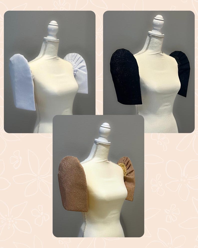 Bolero filipino desmontable con mangas tipo terno: negro brillante ...
