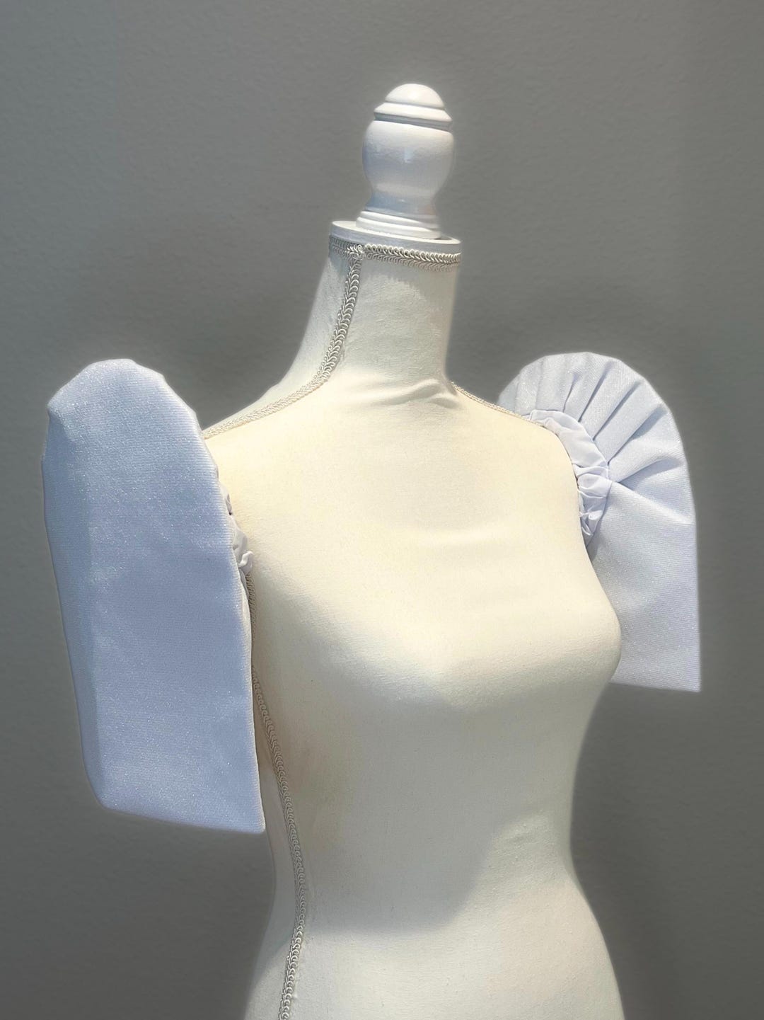 Detachable Filipiniana Bolero / Terno Sleeves: White Shimmer, Modern ...