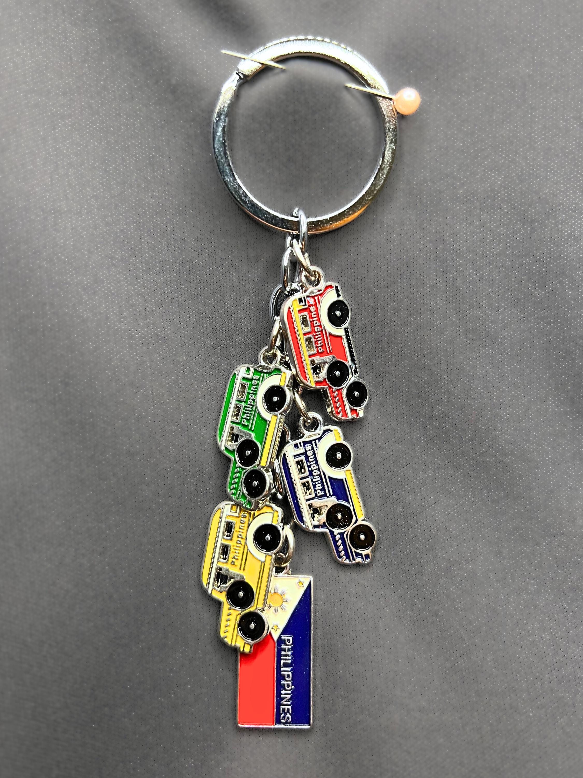 Metal Jeepney and Philippine Flag Keychain or Bag Charm – Philippines ...