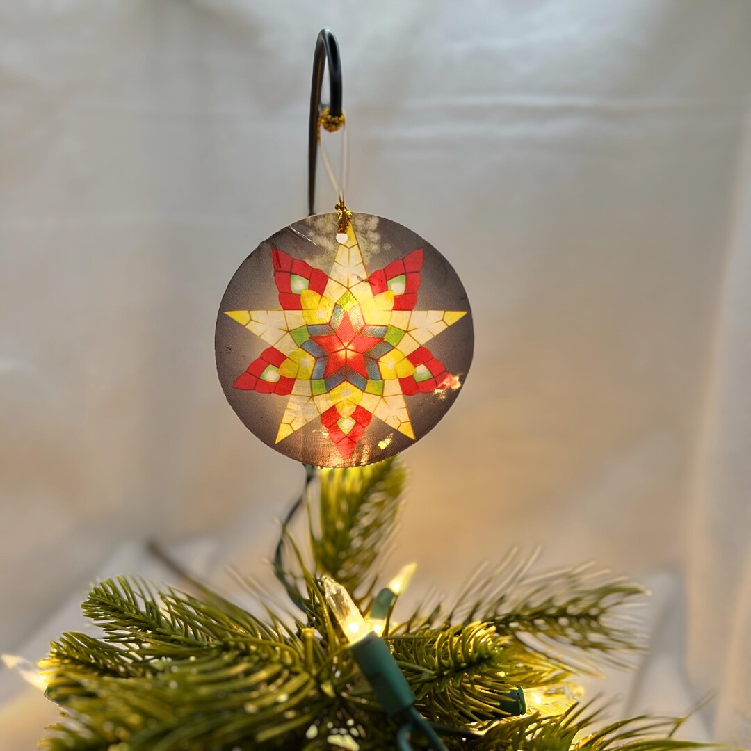 Christmas Lantern / Pasko Capiz Shell Parol Star Filipino Ornament ...