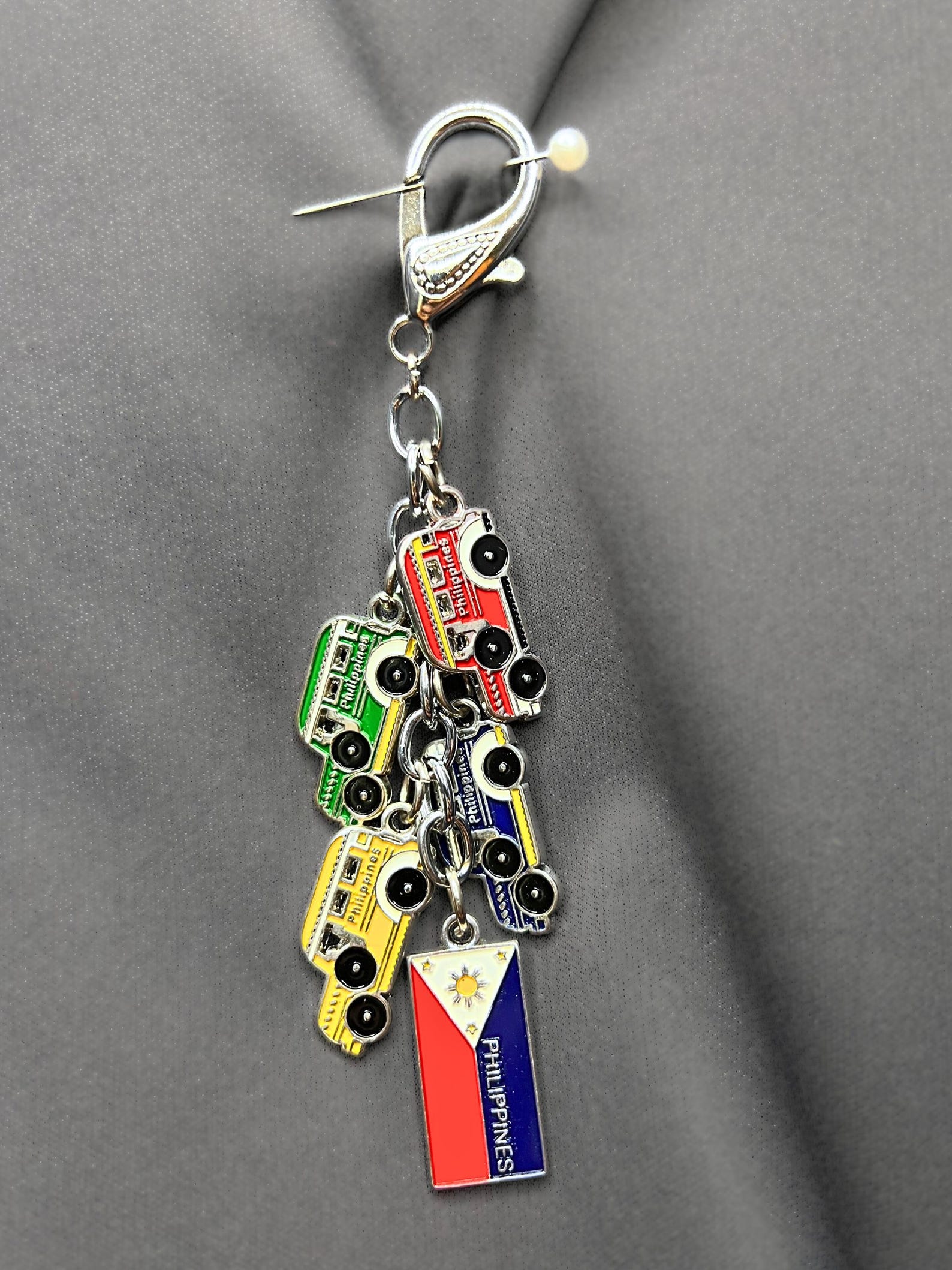 Metal Jeepney and Philippine Flag Keychain or Bag Charm – Philippines ...