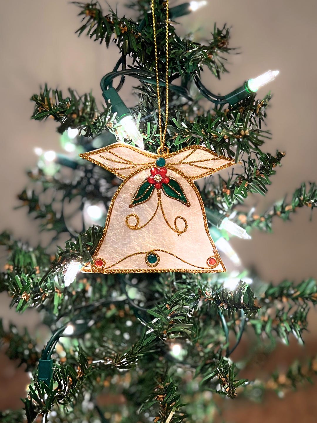 Capiz Bell Ornament – Handmade Filipino Christmas Tree Decoration - Etsy