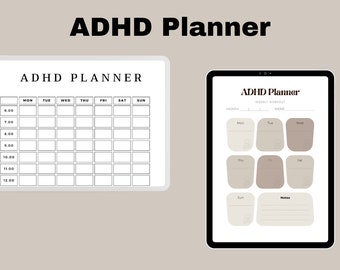 ADHD Daily Checklist Bundle for Planning and Productivity Printable and ...