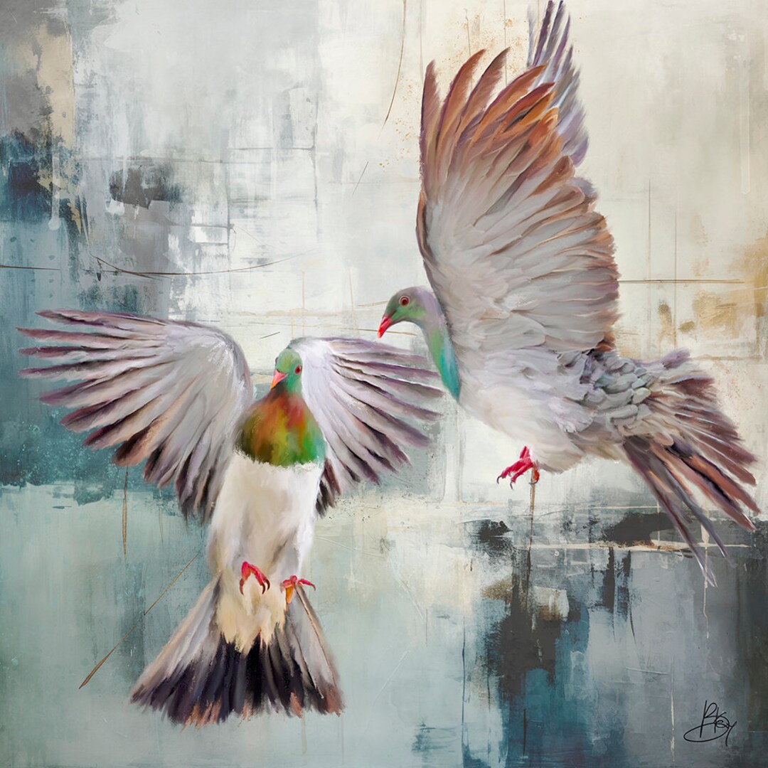 Bird Art Print, Kereru Wall Art, Unique Eco Friendly Wildlife Portrait ...