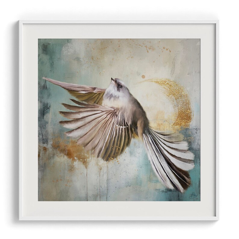 Bird Art Print, New Zealand Fantail, Wall Art, Unique Eco Friendly ...
