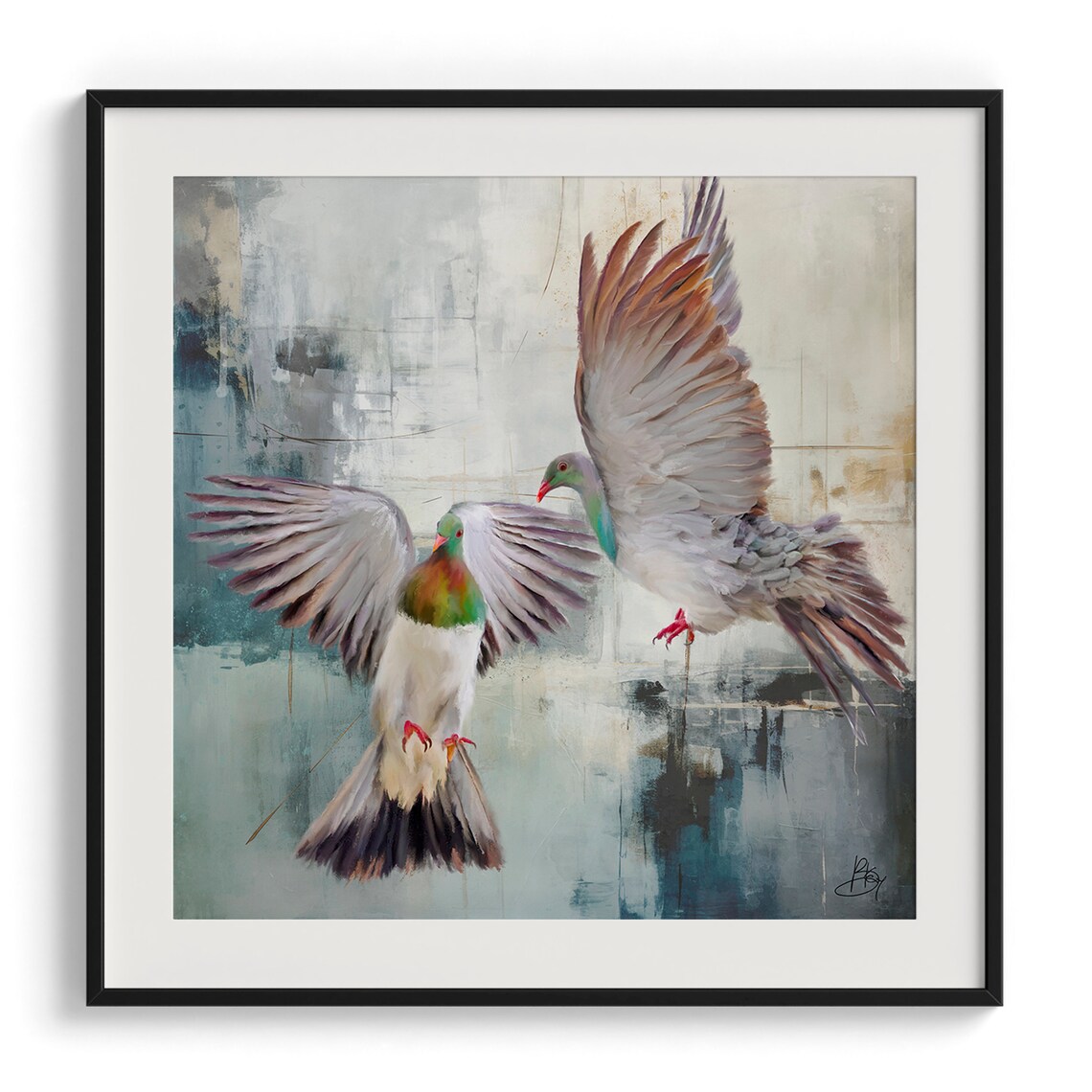 Bird Art Print, Kereru Wall Art, Unique Eco Friendly Wildlife Portrait ...