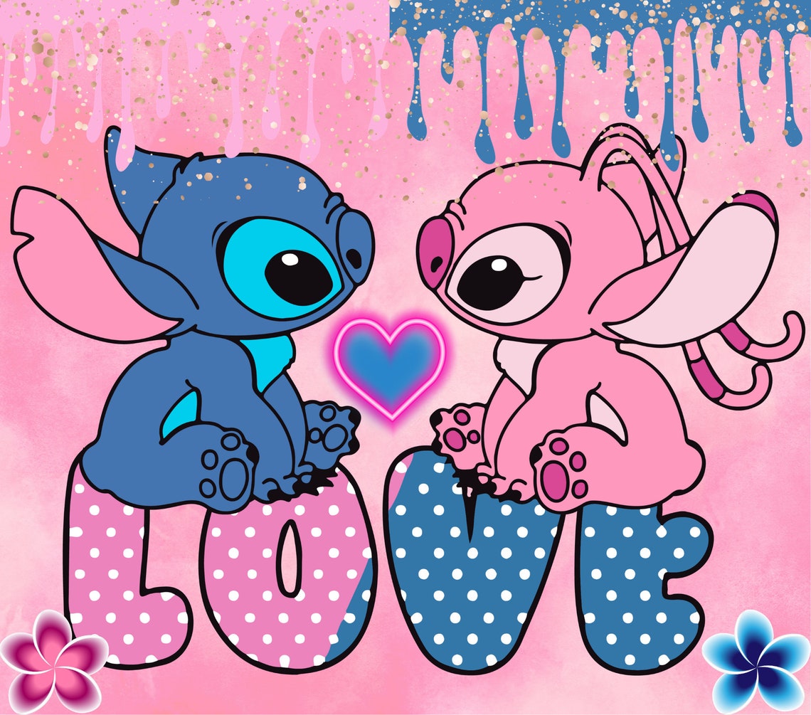 Stitch and Angel, Stitch Y Su Novia Angel - Etsy