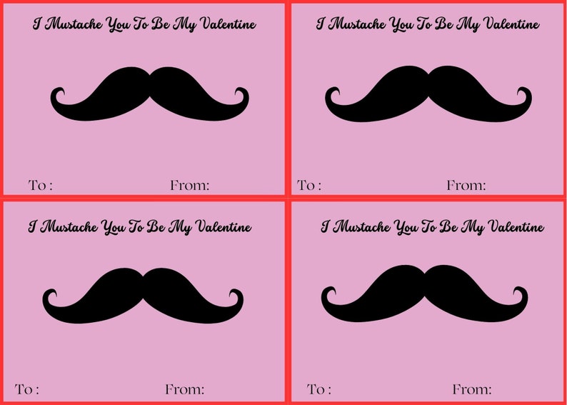 Printable Cute Valentine's Day Cards, Classroom Valentine's Day Cards ...