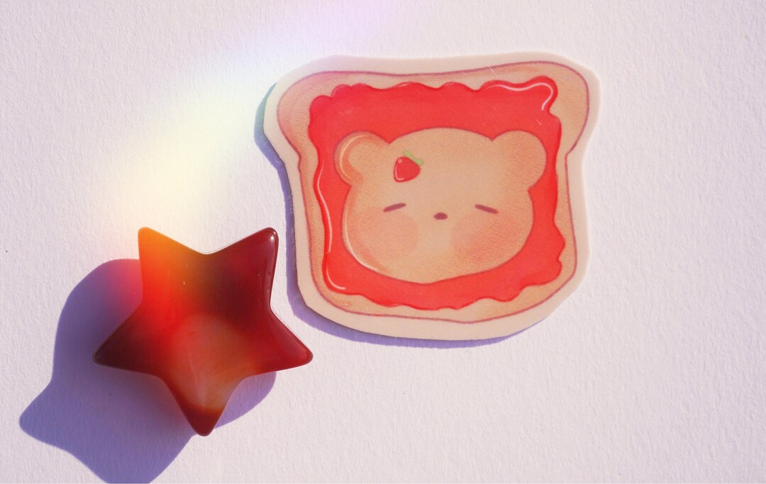 Strawbeary Toast Decal Computer Decal Bottle Decal Water Proof and UV ...