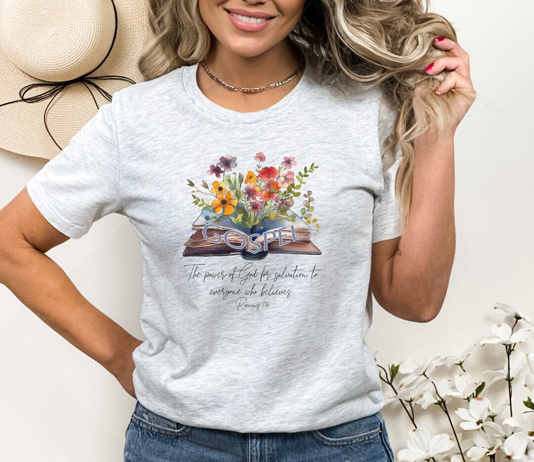 Romans Bible Verse Shirt, Salvation Tshirt, Gospel T Shirts, Faith ...