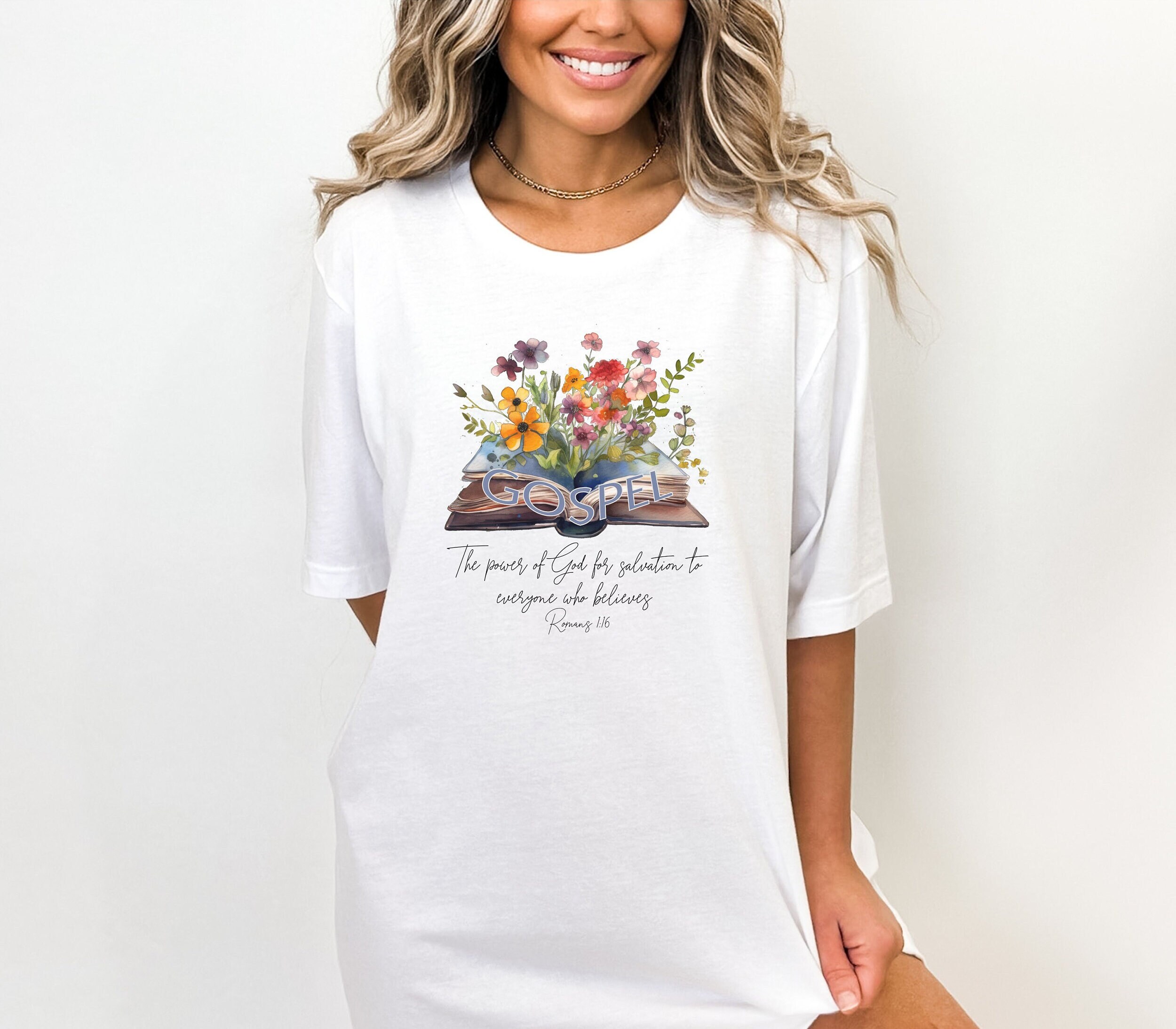 Romans Bible Verse Shirt, Salvation Tshirt, Gospel T Shirts, Faith ...