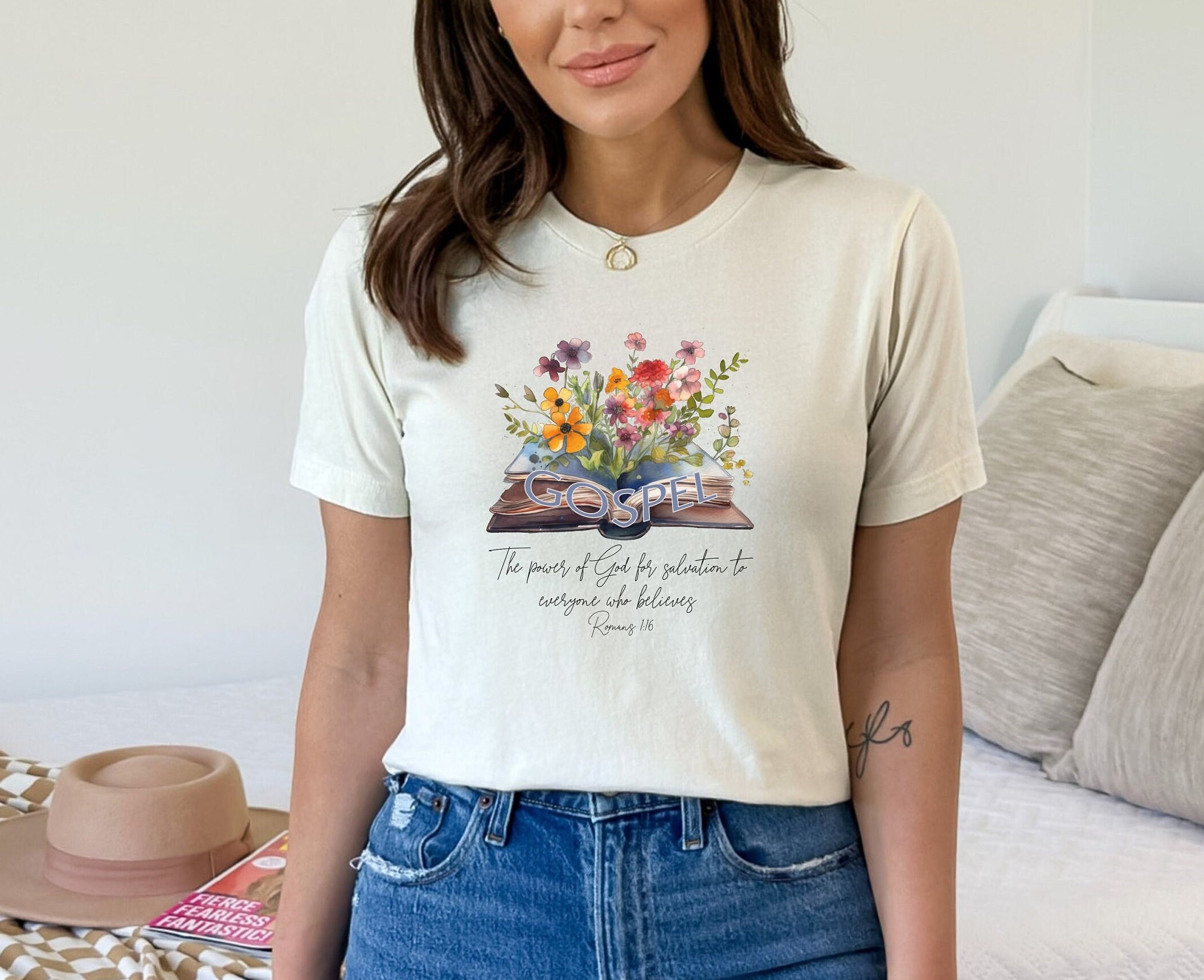 Romans Bible Verse Shirt, Salvation Tshirt, Gospel T Shirts, Faith ...