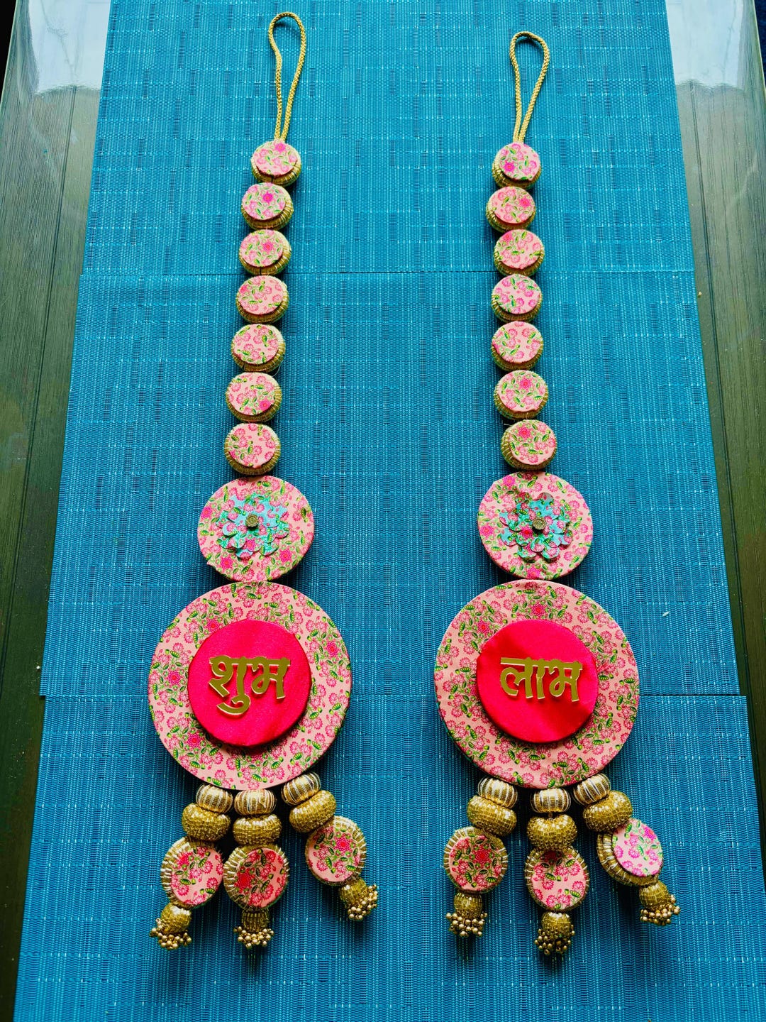 Shubh Labh Latkan: Beaded Diwali Door Toran Hanging - Etsy UK