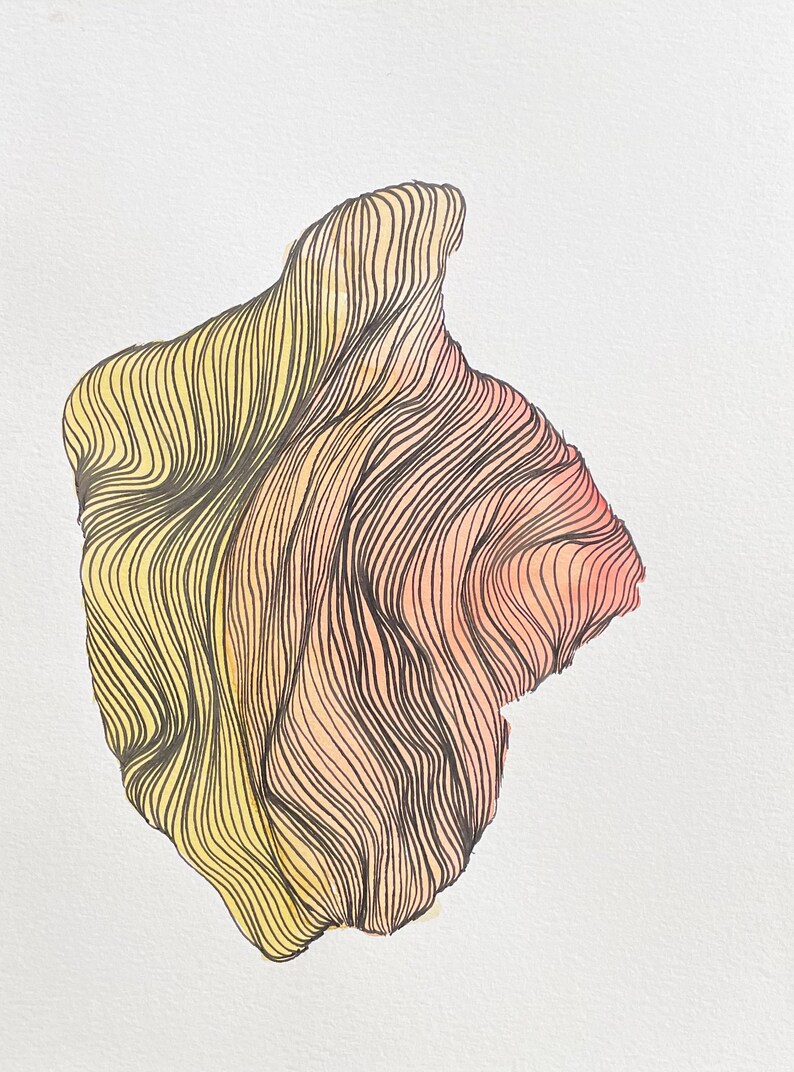 Abstract Watercolor Line Drawings - Etsy